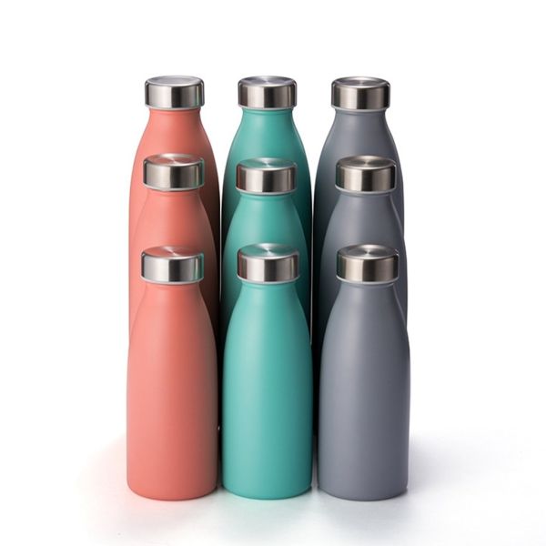 Quality Various Models Customized Double 750ml Wall Stainless Steel Vacuum Flask Insulated Tumbler Small Mouth Water Milk Bottle for sale