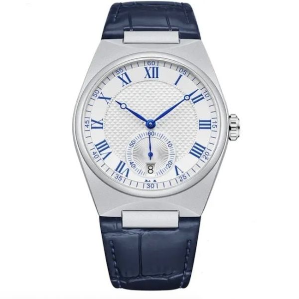 Quality Alloy Case Waterproof Quartz Watch Shock Proof Leather Strap Quartz Watch 40mm for sale