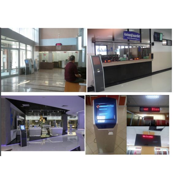 Quality Token Ticket Dispenser Kiosk Queuing Management System with Counter LED Display for sale
