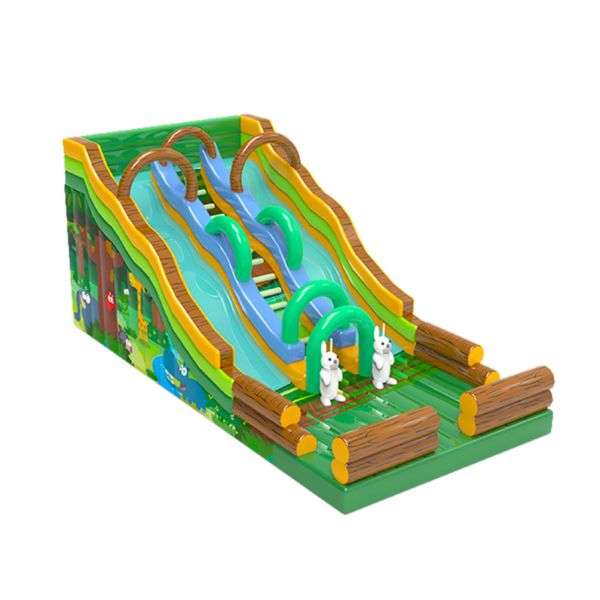 Quality Clown Inflatable Slide With Elephant Theme For Children Fun Park for sale