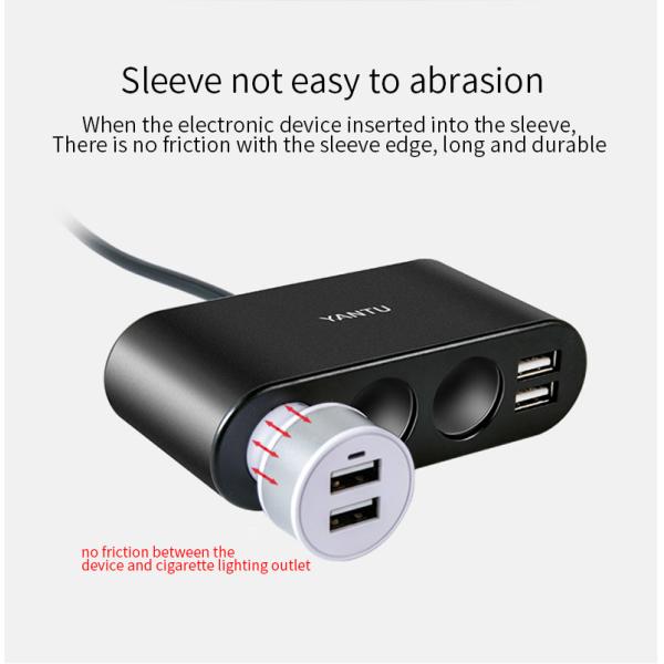 Quality Metal Wired Dual USB C Fast Car Charger with Voltage Monitoring and Charging for sale