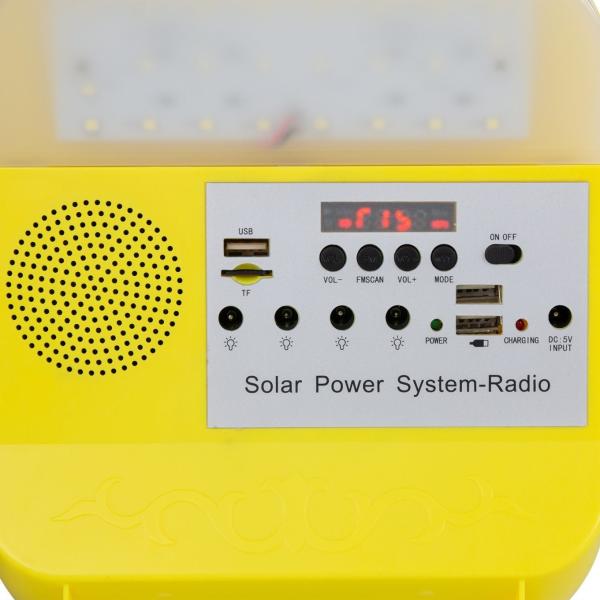 Quality IP55 6000mah 3 Watt 6 Volt Solar Radio Light Kit For Camping for sale