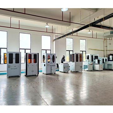 Imaging workshop production line overview showing advanced manufacturing equipment