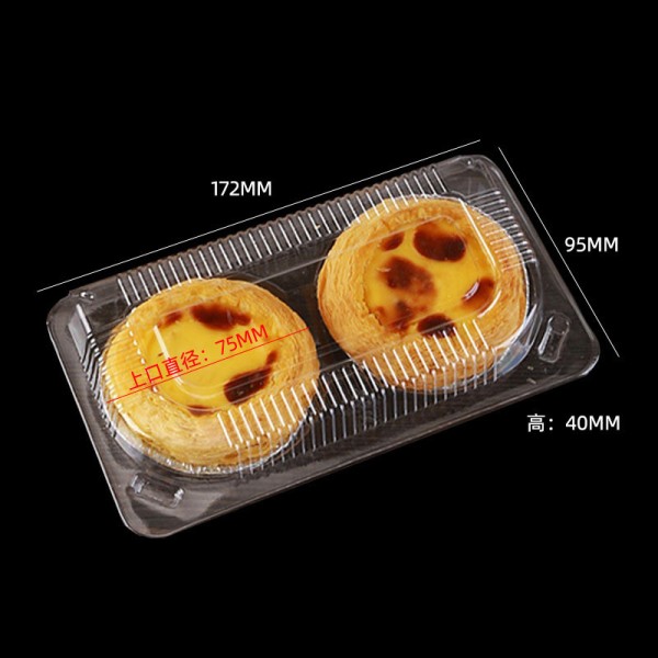 Quality Matt Lamination Printing Two Compartments Clamshell Box for Take Away Plastic for sale