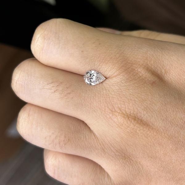 Quality 1.04 Carat E Color VS2 Clarity 2EX CVD Pear Cut Lab Grown Diamonds for sale