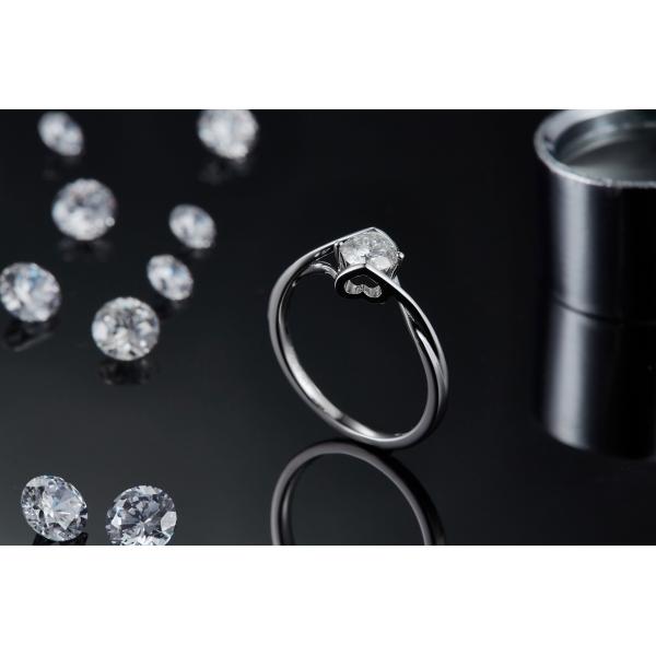Quality Women 3 Carat Natural Moissanite Ring Gemstone Wedding Promise Engagement for sale