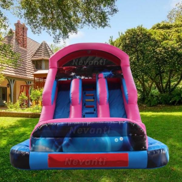 Quality Customized Size Outdoor Inflatable Water Slide Park with Trampoline and Bouncy for sale