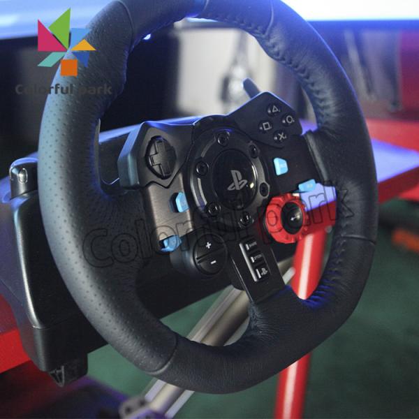 Quality 3 Screen 6 DOF VR Arcade Machine Race Car Coin Operated CE Certificate for sale