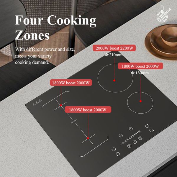 Quality Touch Control Built In Induction Stove 3 Burner 6100W CB Certified for sale