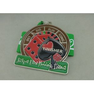 Quality Die Stamped Soft Enamel Medals Customized Ribbon For Sporting Running Awards for sale