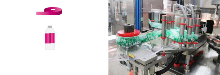 Labeling machine close-up