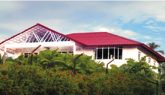 Application of colourful MGO wave tile: