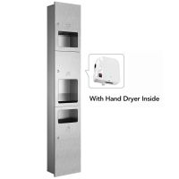 Quality 3 In 1 Stainless Steel Toilet Paper Dispenser Multifold Recessed Mounting for sale