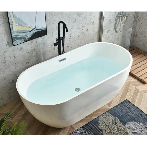 Quality ASTM Non Slip Classic Oval Shape Acrylic Freestanding Bathtub for sale
