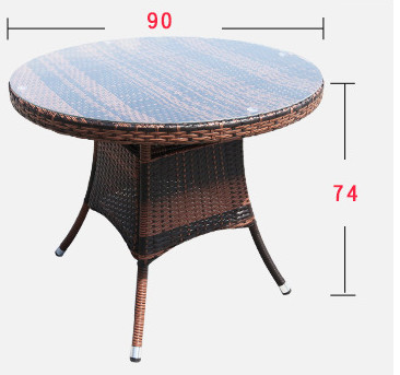 Quality 4 Seater Rattan Round Dining Table And Chair Set Outdoor Furniture Rattan Dining for sale