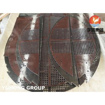 Quality ASME SA516 GR.70 BAFFLE PLATE FOR HEAT EXCHANGER CONDENSER TUBESHEET for sale