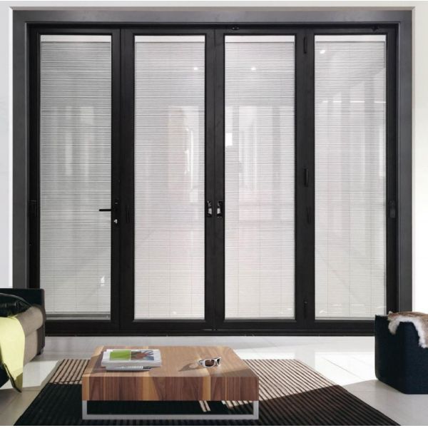 Quality High-grade Aluminum Bi Folding Door with Customized Frame Width and Sound Insulation for sale
