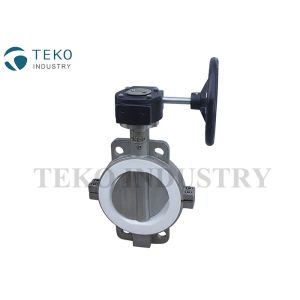 Quality PTFE Seated API609 Butterfly Valve Corrosion Resistant Split Body For Chemical for sale