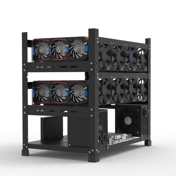 Quality 12GPU Server Case Open Air Frame Mining Miner Rig For ETH BTC LTC Crypto Coin Mining for sale