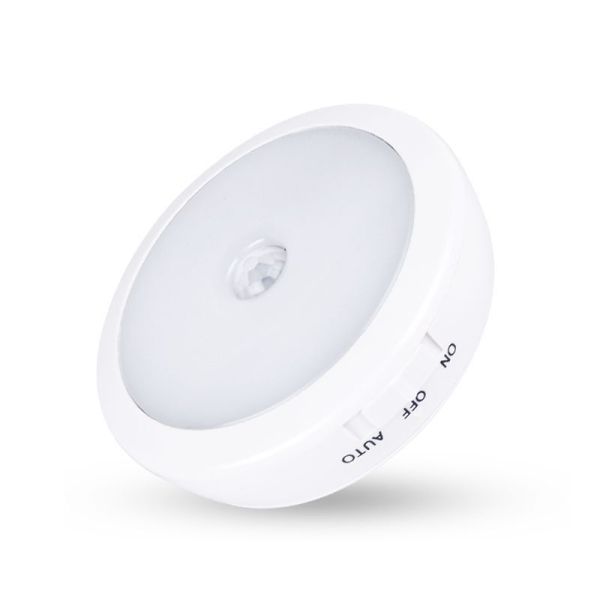 Quality Round EMC FCC 0.100kg Battery Operated Motion Sensor Light  Warm White for sale