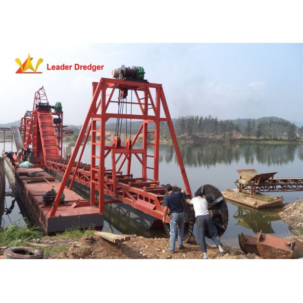 Quality Customized Design Bucket Dredger 12000L Fuel Tank Capacity 730mm Center Distance for sale