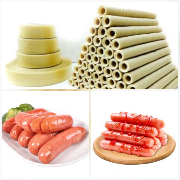 Quality 20mm Natural Colour Food Grade Edible Casings For Sausages for sale