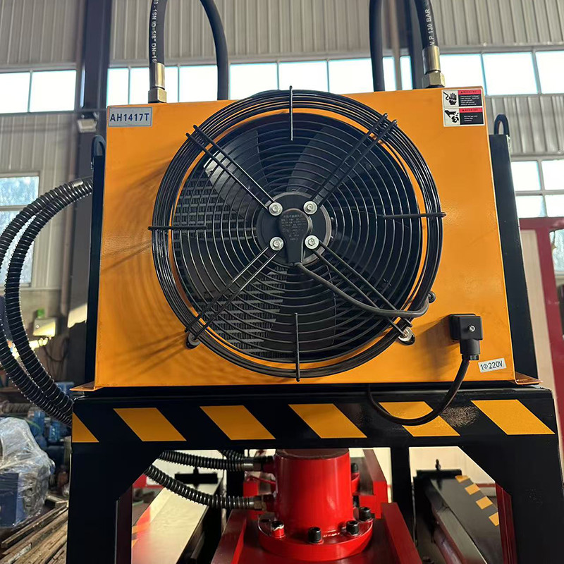 PLC controlled cable tray punching machine in operation