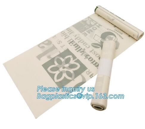 Quality Compostable Disposable Biodegradable Plastic Custom Printed Flat Garbage Bag, for sale
