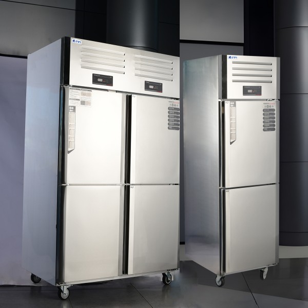 Quality Upright Refrigerator Fridge Freezer Customized Dimensions and R600a/R290a Refrigerant for sale