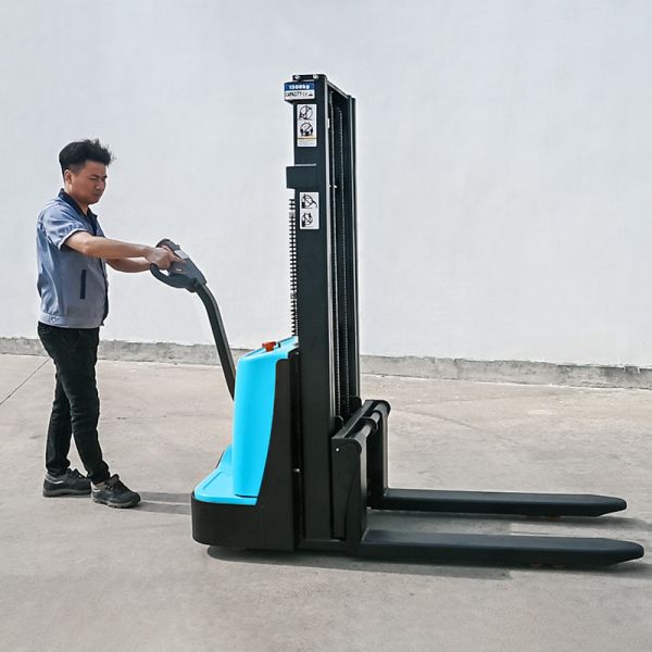 Quality intelligent Semi Electric Stacker 1.5 Ton Capacity , Electric Walkie Pallet Stacker battery operated pallet stacker for sale