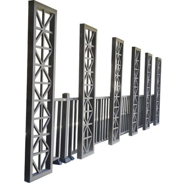 Quality Wrought Iron 6063 Aluminium Metal Stair Handrail Balusters For Outside Steps for sale