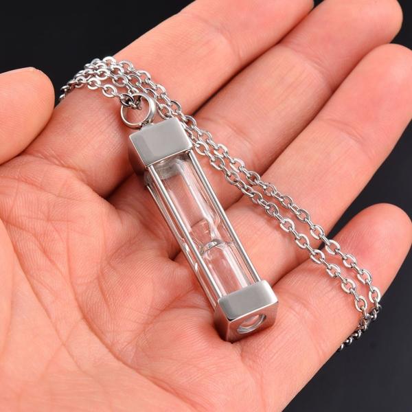 Quality Jewelry Main Material 316L Stainless Steel Timeless Hourglass Glass Cremation for sale