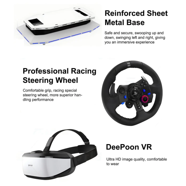 Quality 1 Seat VR Car Racing Simulator 9D 220V Immersive With 42 Inch Screen for sale