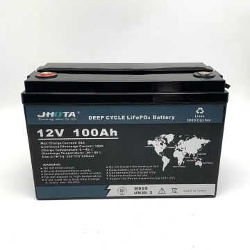 Quality Waterproof RV Motorhome Lithium Battery 12.8V 100AH LiFePO4 Battery With BMS for sale