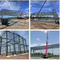 Quality Desert Metal Building Warehouse Engineering Service Hot Dip Galvanizing Prefab for sale