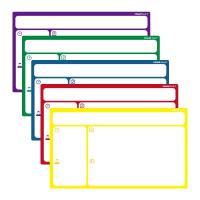 Quality Dry Erase Magnetic Whiteboard Sticker Kanban Board Cards Custom Design for sale