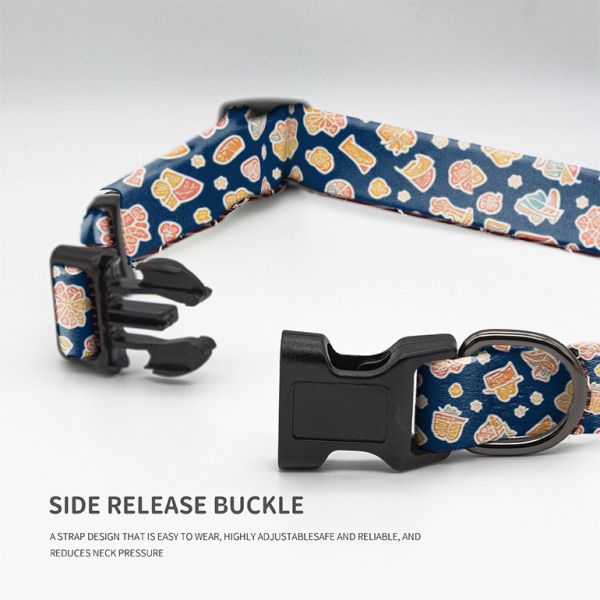 Quality Breathable Dog Collar Harness And Leash Set Printed Customized Harness Leash Set for sale
