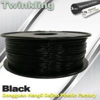 Quality Twinkling 3D Printer Filament 1.75mm Black Filament 1.3Kg / Roll Flexible 3d for sale