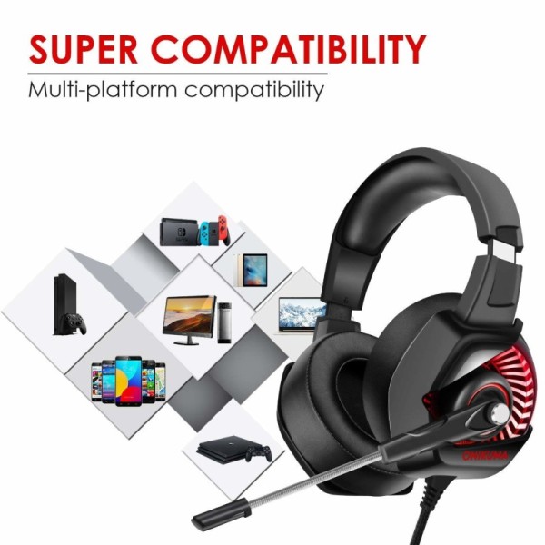 Quality Noise Cancel 32ohm 2.2m 100mA Onikuma K6 Gaming Headset for sale
