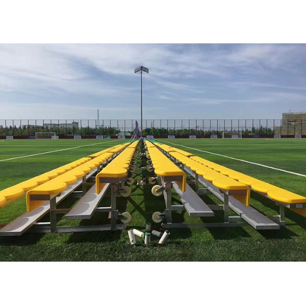 Quality Outdoor Portable Aluminum Sports Benches , Temporary Spectator Stands With HDPE Seat for sale