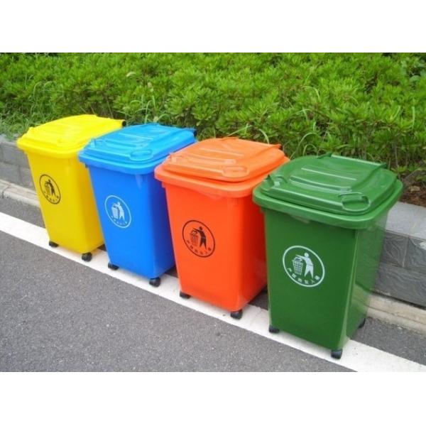 Quality 240L large plastic rubbish garbage bin with lids and wheel for sale