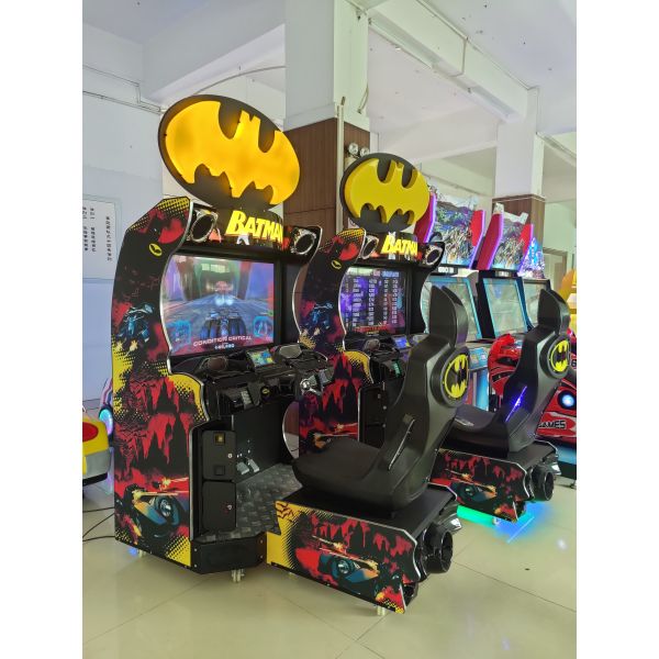 Quality Amusement Park Coin Operated Bat man Video Car Racing Game Machine for sale
