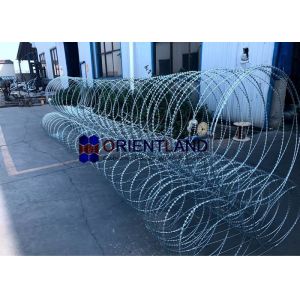 Quality Mobile Razor Wire Fence Security Barrier Rapid Deployment Concertina Coils for sale