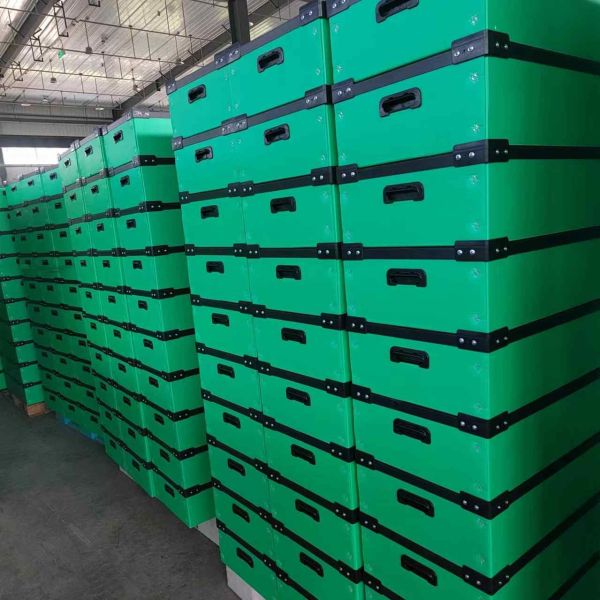 Quality 50kg Corrugated Plastic Moving Boxes Crates Hollow Sheet Turnover Box Plastic Crate Storage Boxes for sale