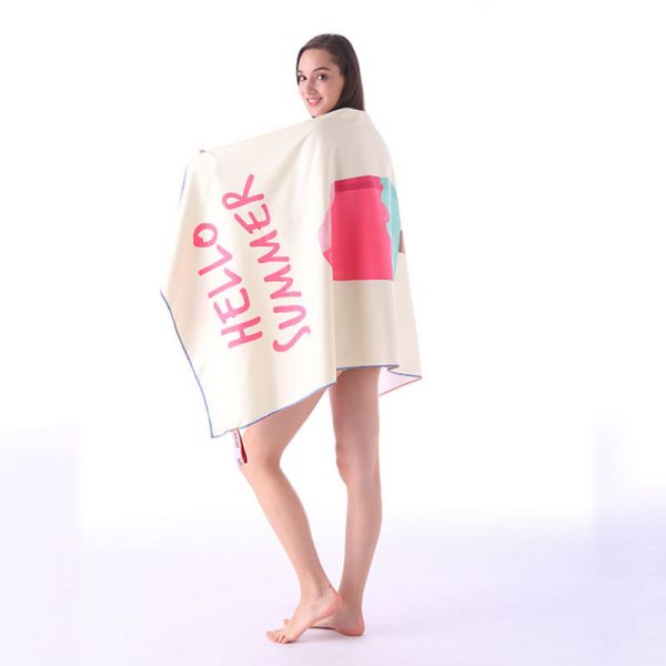 Quality Easy Cleaning Microfiber Suede Beach Towel Fast Dry Custom Moisture Proof for sale