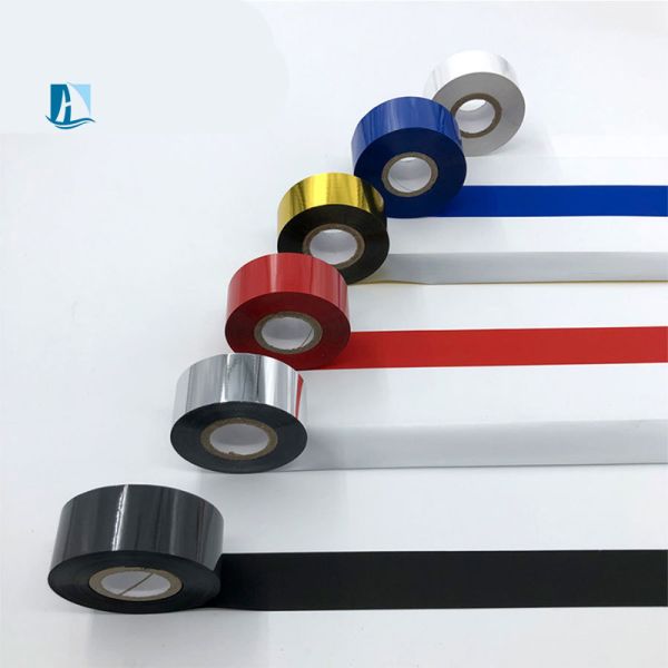 Quality 30*100 Charming Rainbow Hot Stamp Ribbon Roll Good Printing Effect for Label Printer for sale