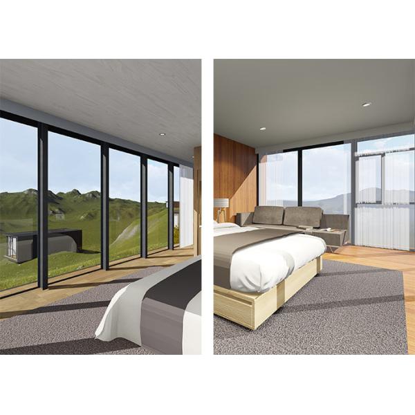 Quality Gray Taupe Prefab Duplex House With Modern Prefab Homes Suitable For Resort for sale