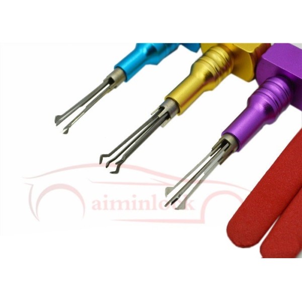 Quality Gold Six-Piece Locksmith Tools Set with Adjustable Cross-Shaped Lock Picking for sale