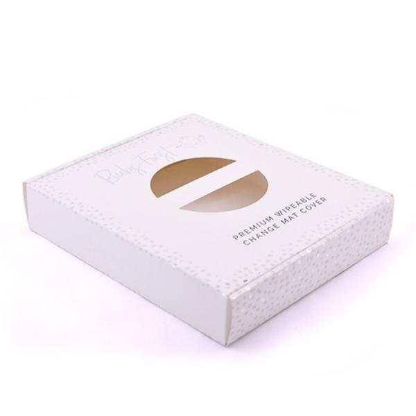 Quality white 100mm Width Hard Board Paper Box With Transparent Window for sale