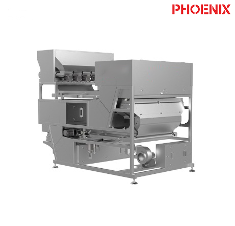 Quality AI RGB Nuts Processing Machine 4 View Crossed Optical Cashew Color Sorter for sale